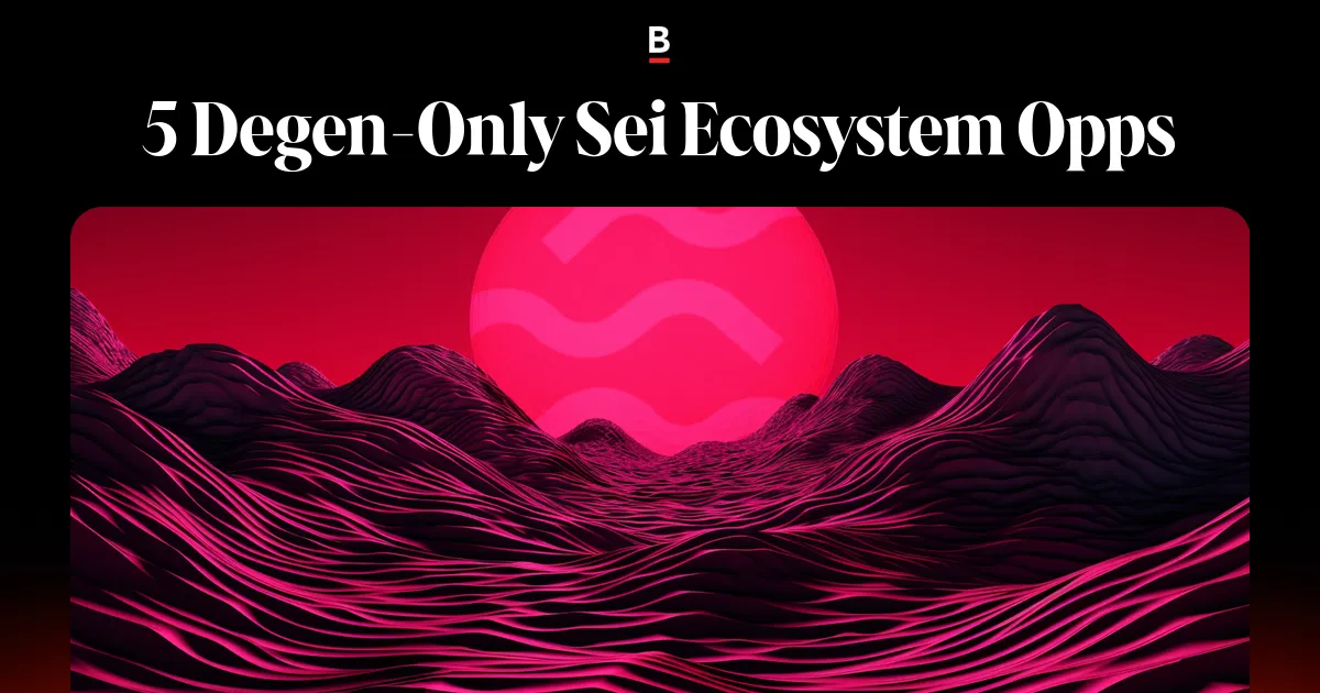 5 Degen-Only Sei Ecosystem Opps