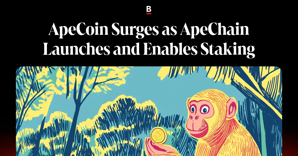 ApeCoin Surges as ApeChain Launches and Enables Staking