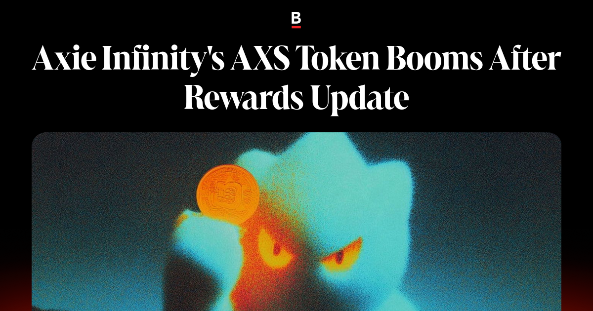 Axie Infinity's AXS Token Booms After Rewards Update