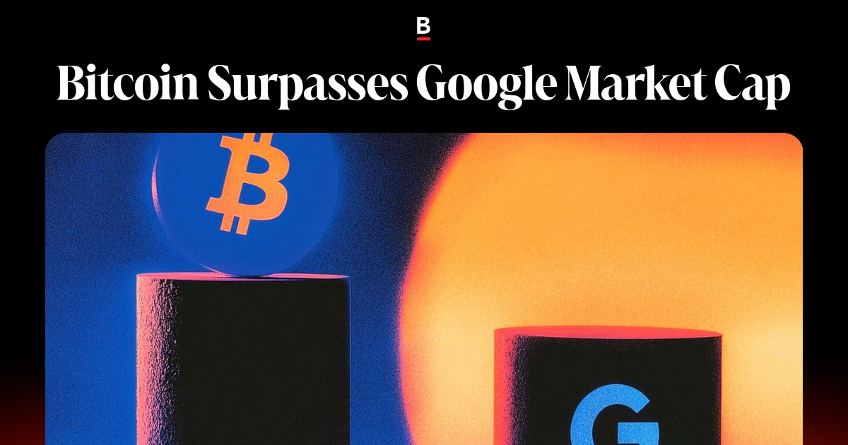 Bitcoin Surpasses Google Market Cap