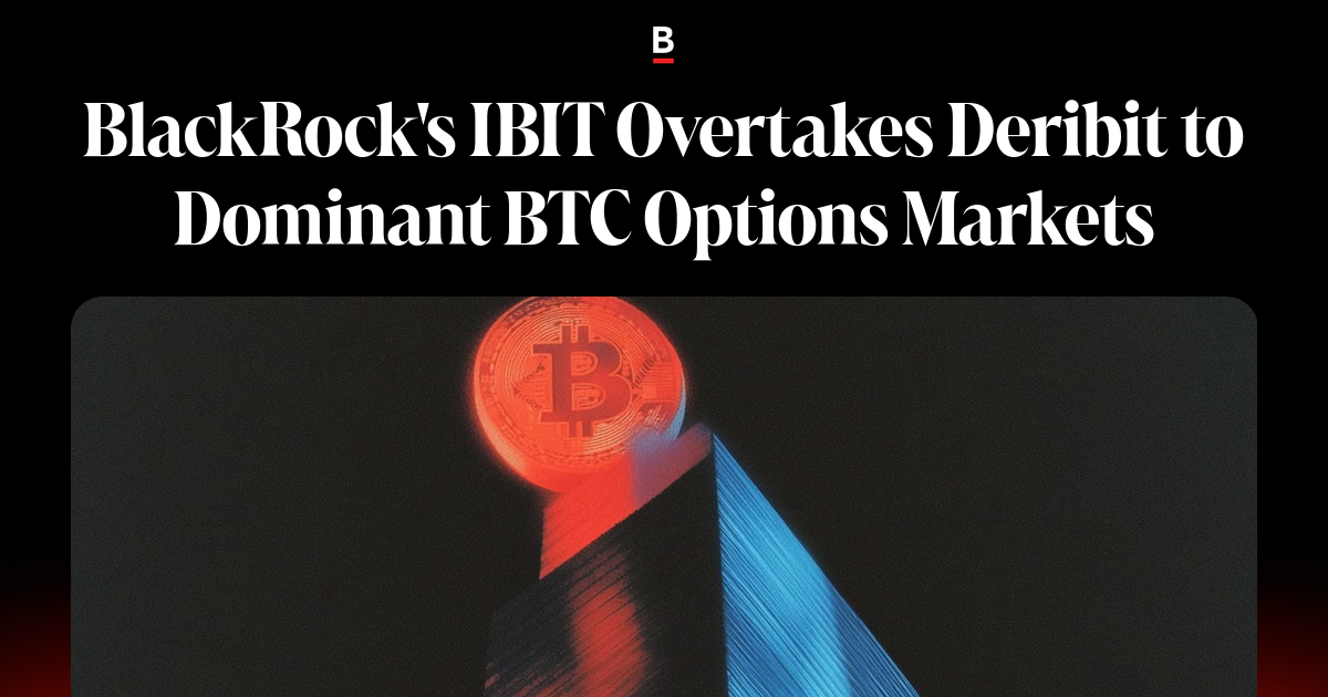 BlackRock's IBIT Overtakes Deribit to Dominant BTC Options Markets
