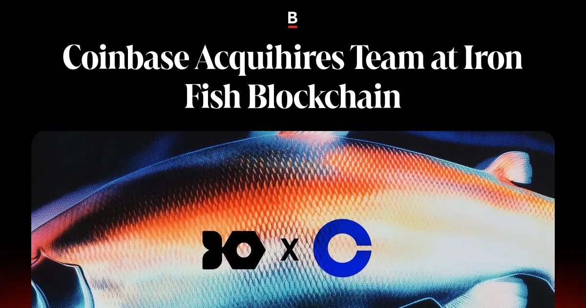 Coinbase Acquihires Team at Iron Fish Blockchain