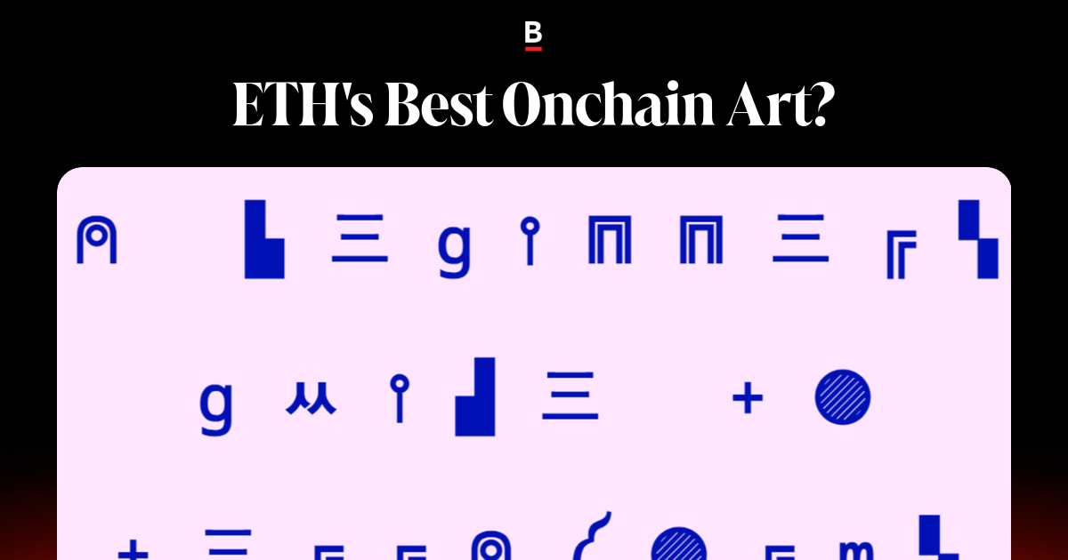 ETH's Best Onchain Art?