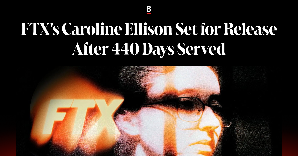 FTX Alameda's Caroline Ellison Released From Custody