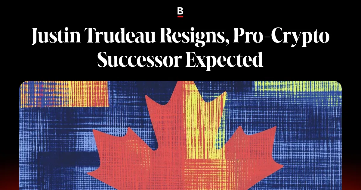 Justin Trudeau dimite y se espera un sucesor favorable a las criptomonedas