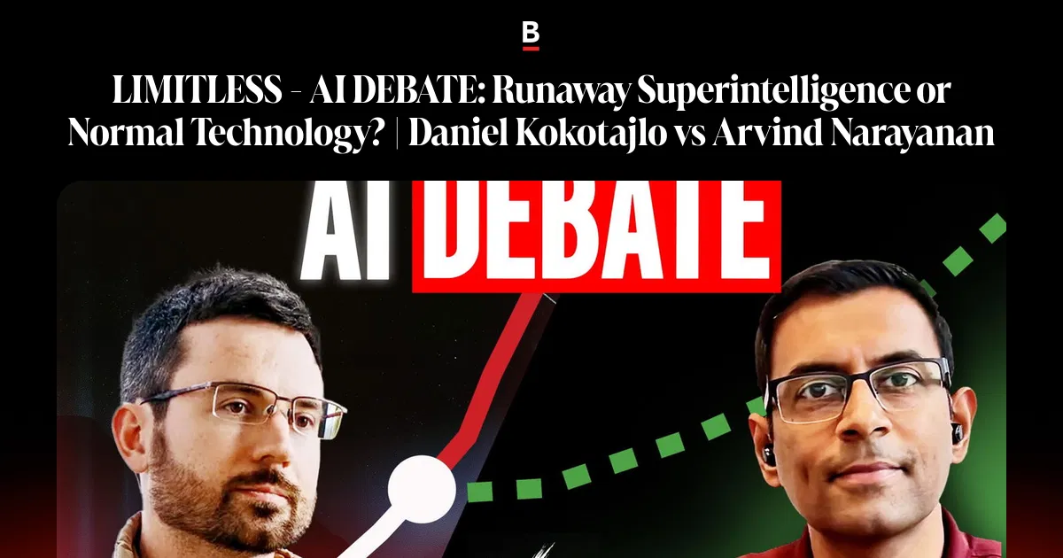LIMITLESS - AI DEBATE: Runaway Superintelligence or Normal Technology? | Daniel Kokotajlo vs ...