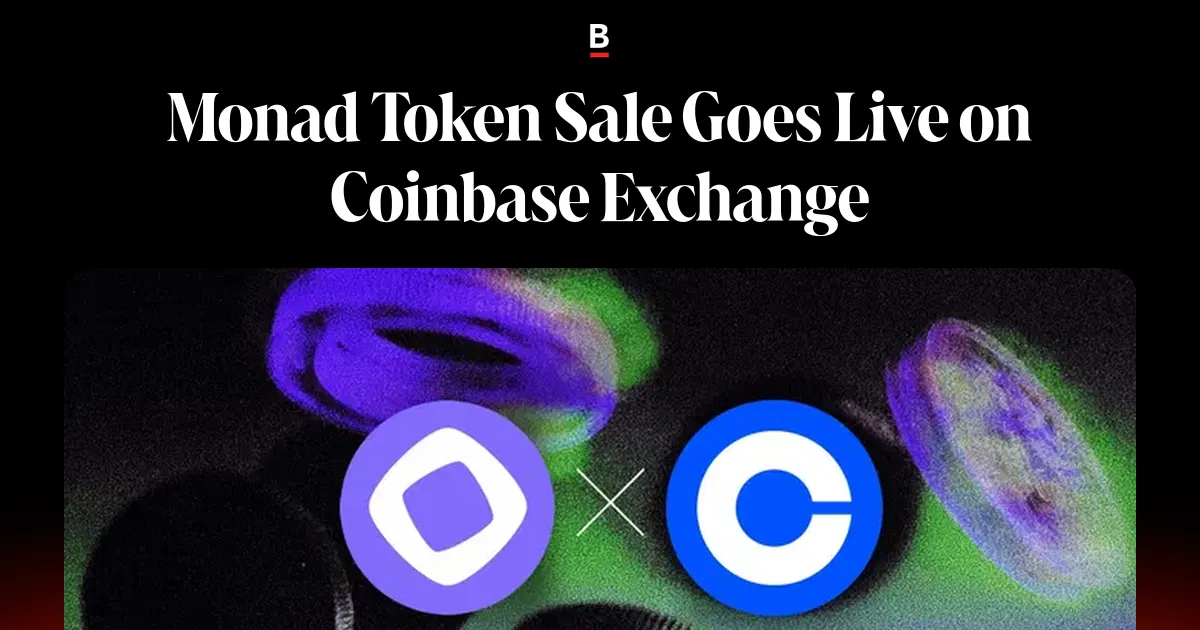 Monad Token Sale Goes Live on Coinbase Exchange