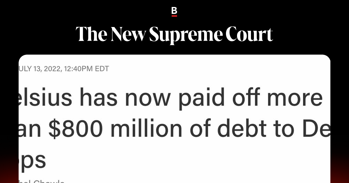 The New Supreme Court - by David Hoffman - Bankless