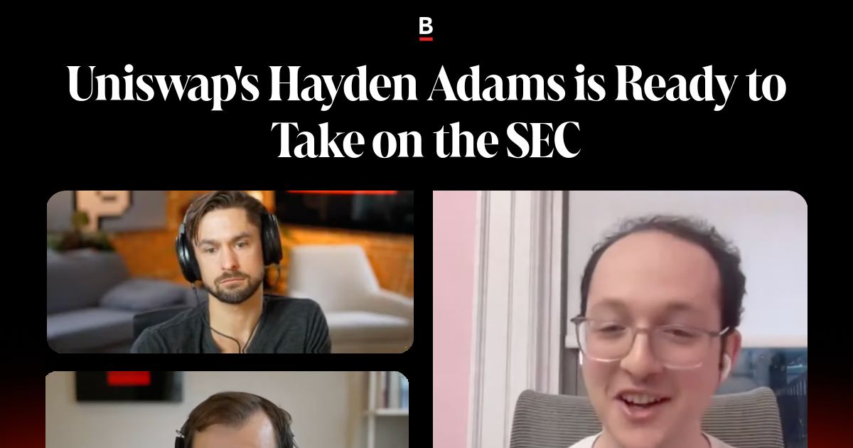 Uniswap's Hayden Adams is Ready to Take on the SEC